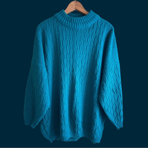 Spunky | Sweaters | Vintage 8s Adorable Oversize Mock Neck Spunky ...